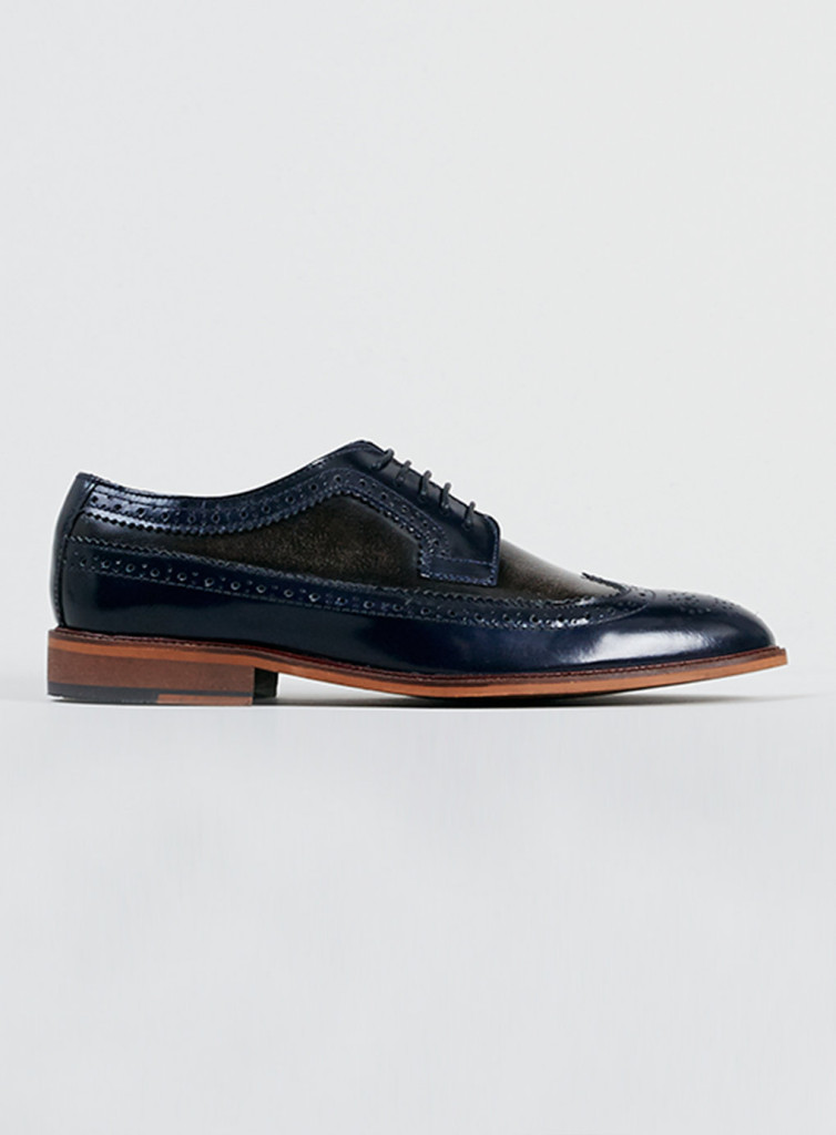 Delta Two Tone Brogue Shoes – Above The Ankles